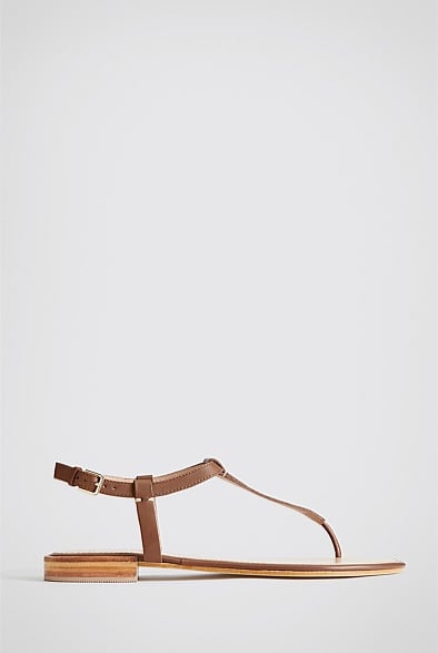Cognac Analisa Leather Sandal - Women's Sandals | Witchery