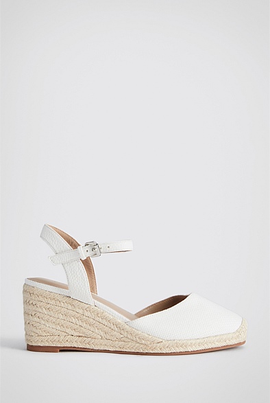 Pure White Martha Wedge - Women's Espadrilles & Wedges | Witchery
