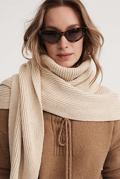 Wicker Funnel Neck Scarf - Women's Scarves & Wraps | Witchery
