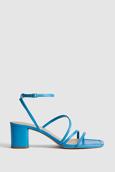 Cyan Belle Leather Heel - Women's Heels | Witchery