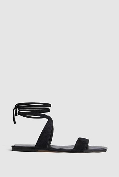 Black Miranda Suede Sandal - Women's Sandals | Witchery