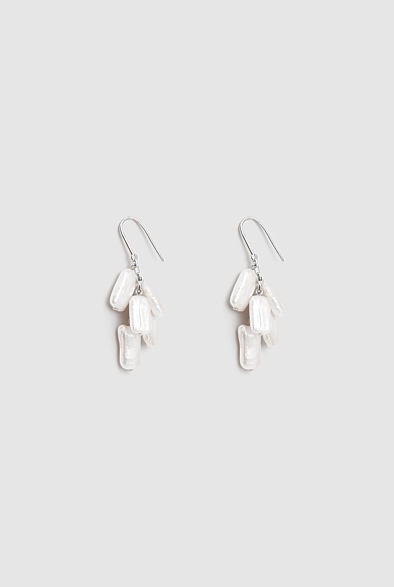 Silver Freshwater Pearl Drop Earring - Women's Earrings | Witchery