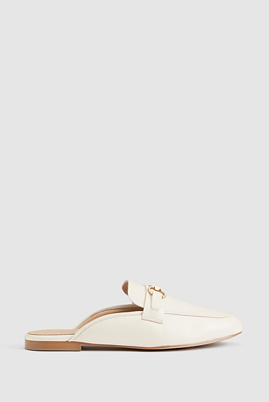 Calico Snaffle Leather Mule - Women's Workwear Shoes | Witchery