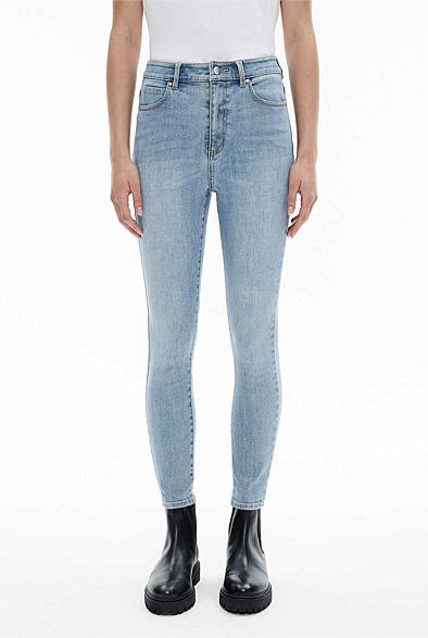 Vintage Wash Denim 7/8 Skinny Jean - Women's Skinny Leg Jeans | Witchery