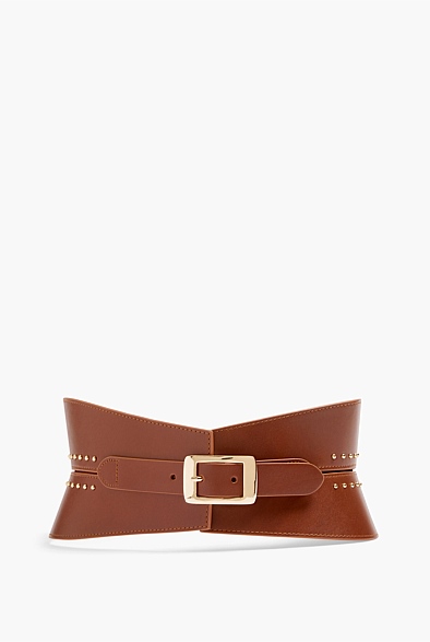 Cinnamon Embellished Corset Leather Belt - Women's Belts | Witchery