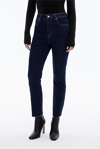Dark Indigo Stretch Slim Leg Jean - Women's Denim & Jeans | Witchery