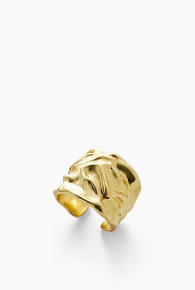 Satin Gold Molten Ring - Women's Rings | Witchery