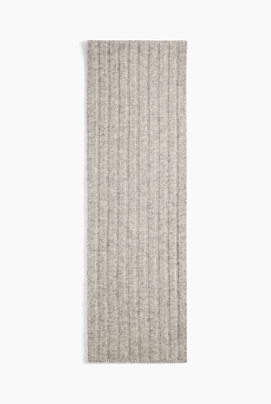 Light Grey Marle Wide Rib Knit Scarf - Women's Scarves & Wraps | Witchery
