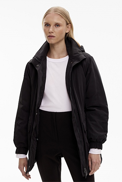 Black Cinched Anorak - Women's Jackets | Witchery