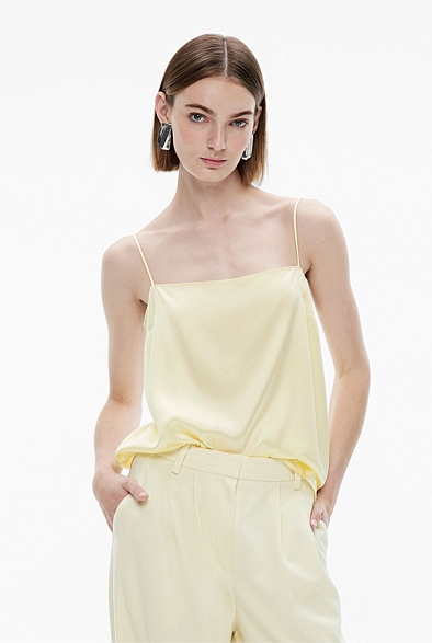 Lemon Silk Camisole Womens Camisoles Witchery