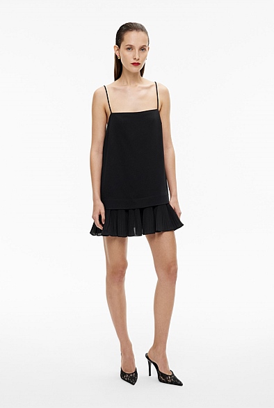 Black Flounce Mini Dress - Women's Christmas Party Dresses | Witchery
