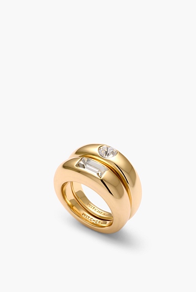 Gold Julia Ring Stack - Women's Rings | Witchery