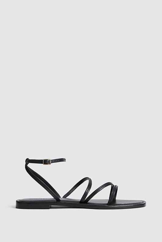 Black Belle Leather Sandal - Women's Sandals | Witchery