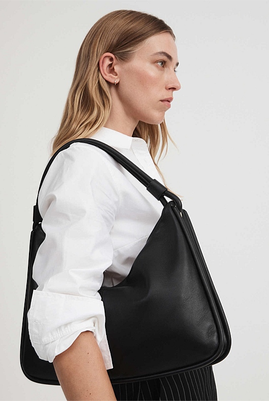 Black Soft Leather Shoulder Bag - Women's Leather Bags | Witchery