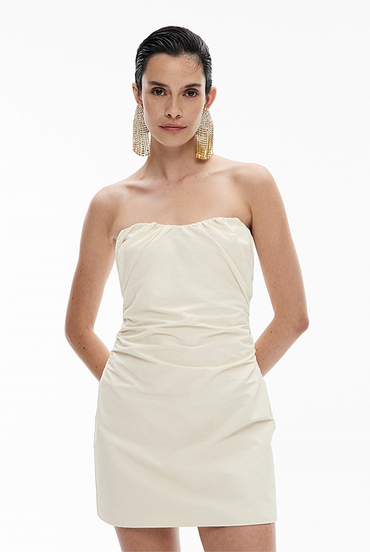 Chalk Scrunched Mini Dress - Women's Evening & Cocktail Dresses | Witchery