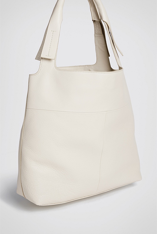 Ivory Octavia Pebble Tote - Women's Leather Bags | Witchery