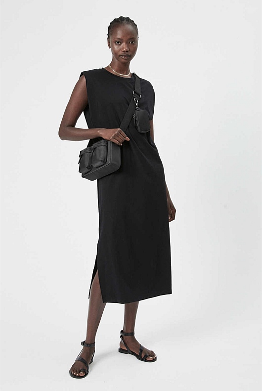 Black Muscle Tank Dress - Women's Midi Dresses | Witchery