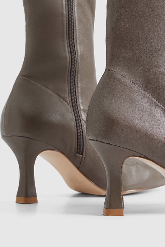 Bracken Sybil Stretch Leather Boot - Women's Workwear Shoes | Witchery