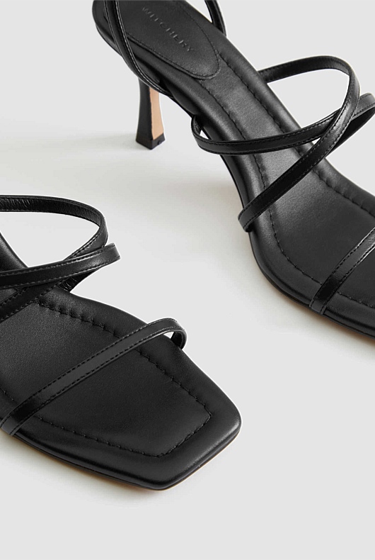 Black Kiara Leather Heel - Women's Heels | Witchery
