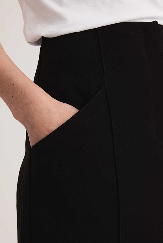 Black Fly Front Mini Skirt - Women's Mini Skirts | Witchery