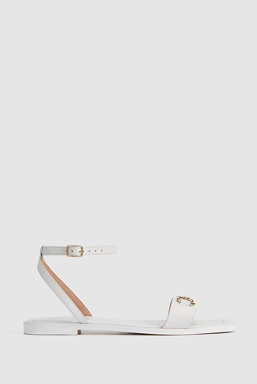 White Ryley Leather Sandal - Women's Sandals | Witchery