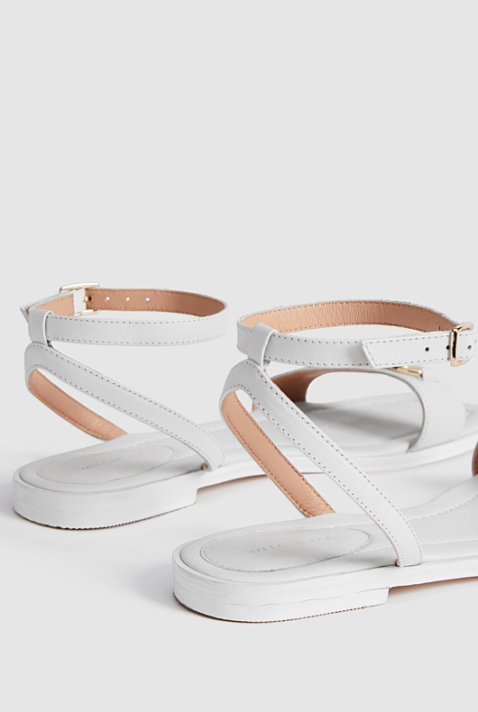 White Ryley Leather Sandal - Women's Sandals | Witchery