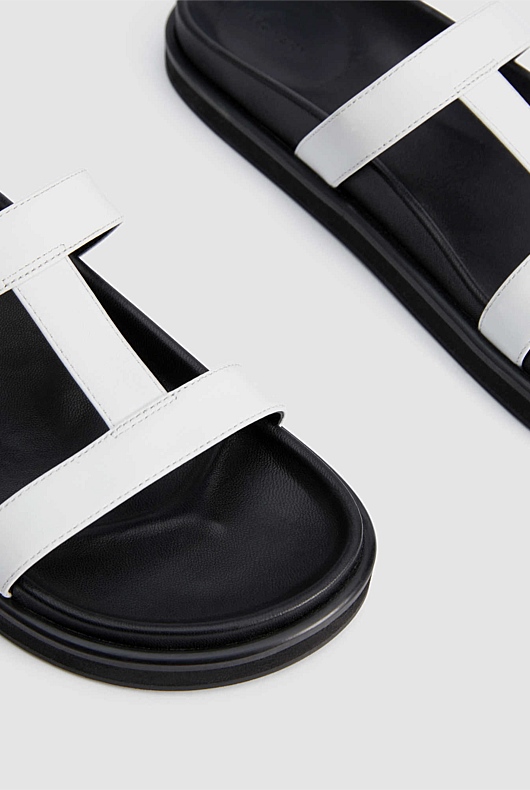 White Miami Leather Slide - Women's Sandals | Witchery