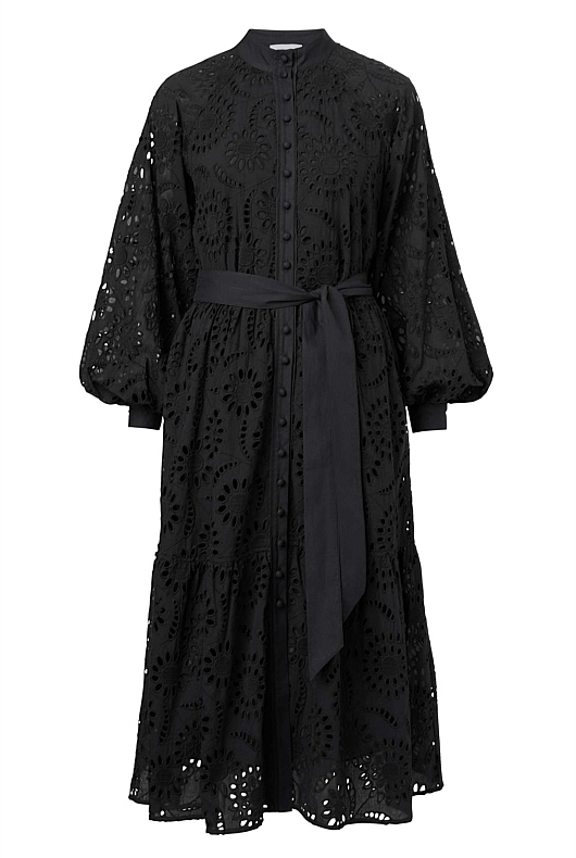 Black Lace Trapeze Dress - Women's A Line Dresses | Witchery