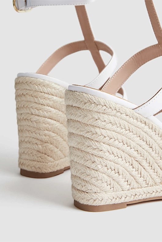 White Miami Leather Wedge - Women's Shoes | Witchery