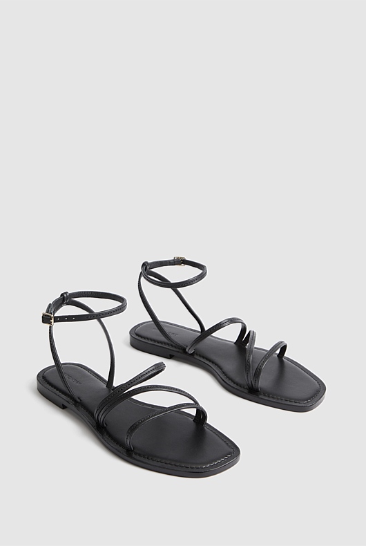 Black Belle Leather Sandal - Women's Sandals | Witchery
