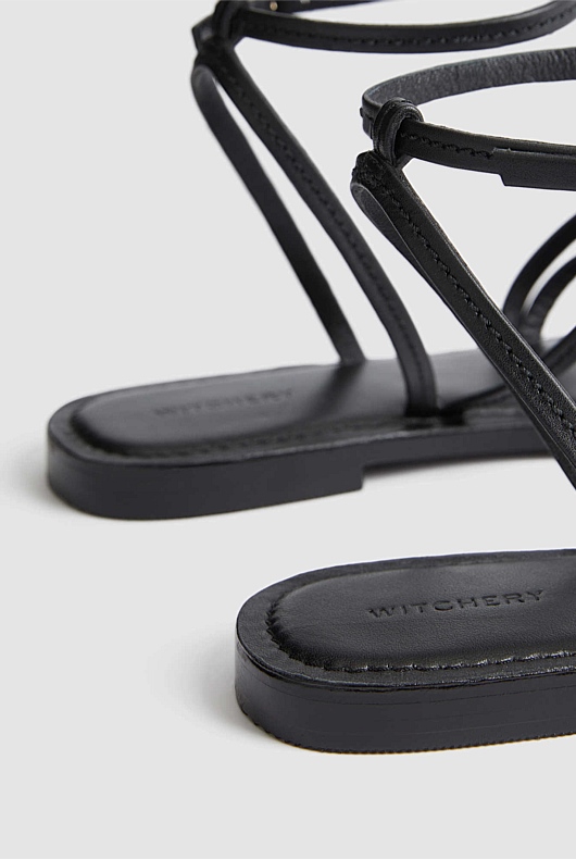Black Belle Leather Sandal - Women's Sandals | Witchery