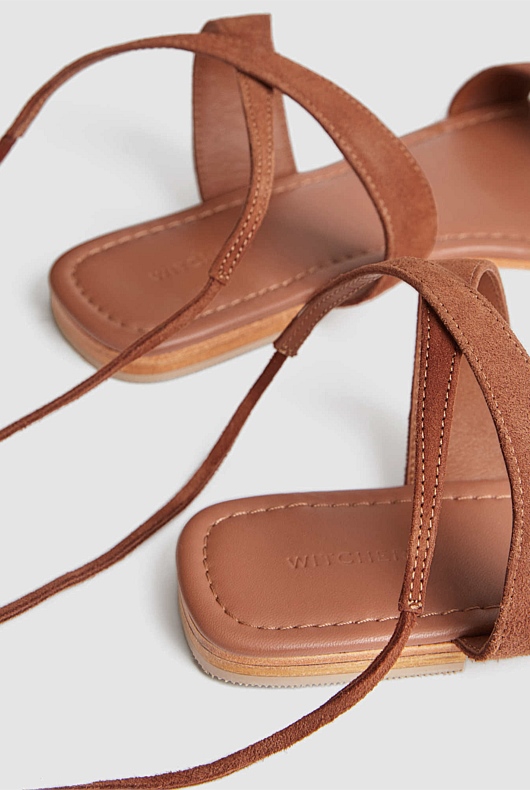Autumn Brown Miranda Suede Sandal - Women's Sandals | Witchery