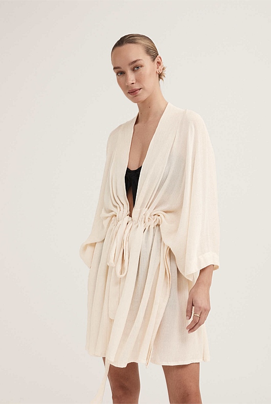 Parchment Crinkle Wrap Kaftan - Women's Scarves & Wraps | Witchery
