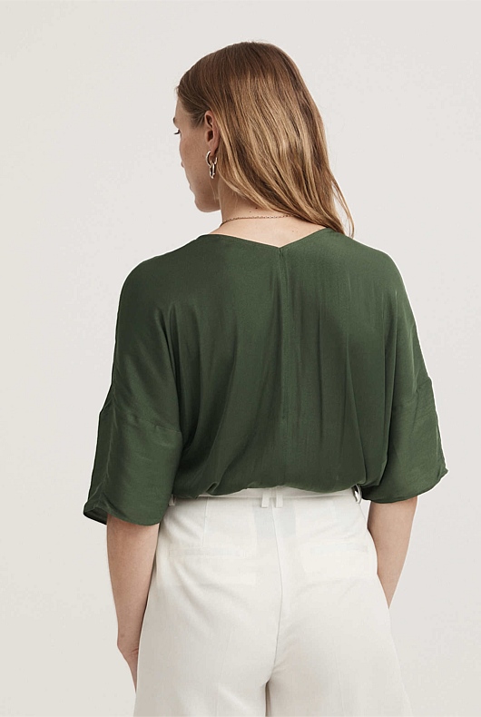 Storm Satin Flowing Blouse - Women's Workwear Shirts | Witchery
