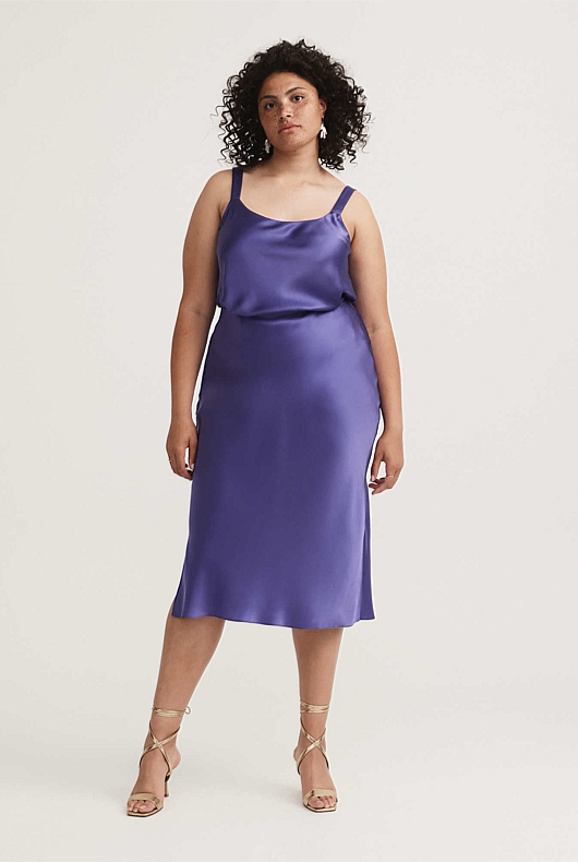 Royal Purple Silk Satin Scoop Cami - Women's Camisoles | Witchery