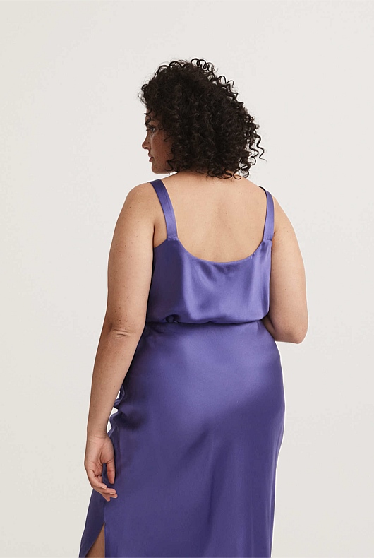 Royal Purple Silk Satin Scoop Cami - Women's Camisoles | Witchery