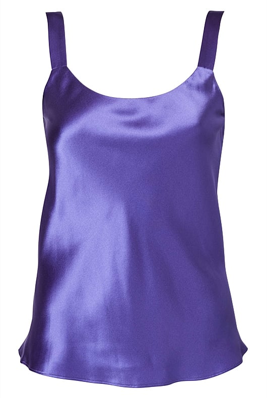 Royal Purple Silk Satin Scoop Cami - Women's Camisoles | Witchery