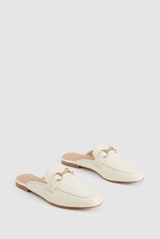 Calico Snaffle Leather Mule - Women's Workwear Shoes | Witchery