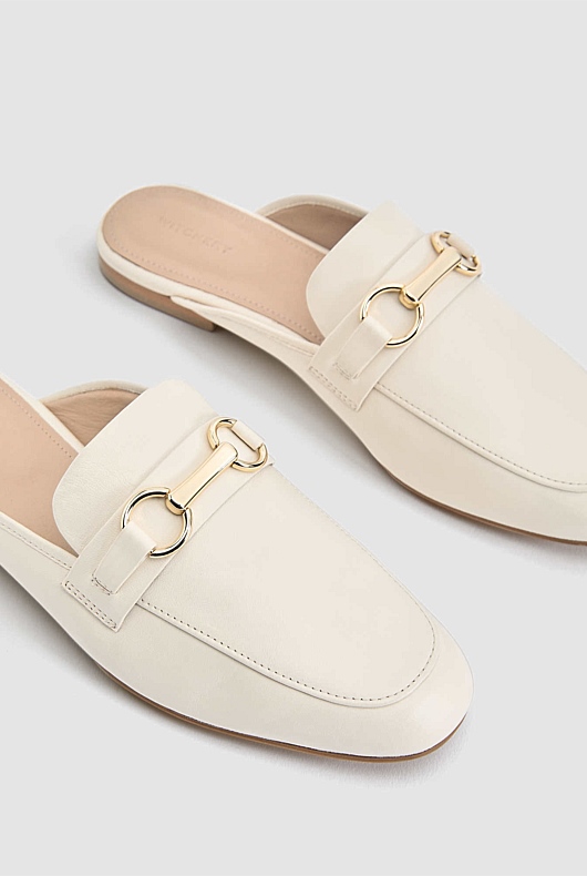 Calico Snaffle Leather Mule - Women's Workwear Shoes | Witchery