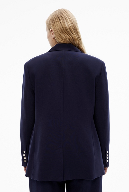 Blue Night Classic Double Breasted Blazer - Women's Blazers | Witchery