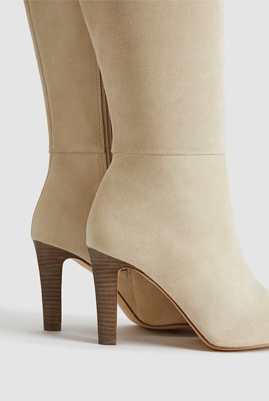 Bran Knee High Suede Boot - Women's Workwear Shoes | Witchery