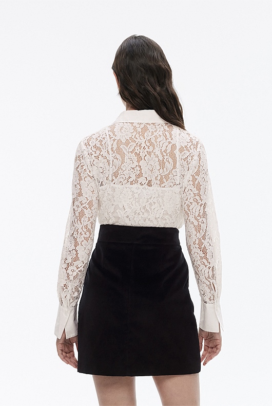 Chalk Lace Shirt - Women's Evening Shirts | Witchery