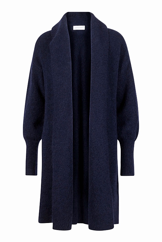 Regatta Blue Mohair Knit Cardigan - Women's Cardigans | Witchery