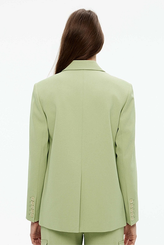 Pistachio Boxy Single-Breasted Blazer - Women's Blazers | Witchery