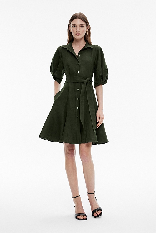 Ivy French Linen Godet Dress - Women's Casual Dresses | Witchery