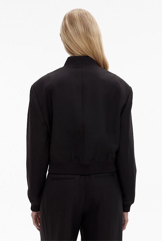 Black Structured Bomber - Women's Jackets | Witchery