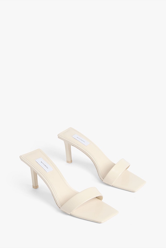 Eggshell Grace Mule - Women's Heels | Witchery