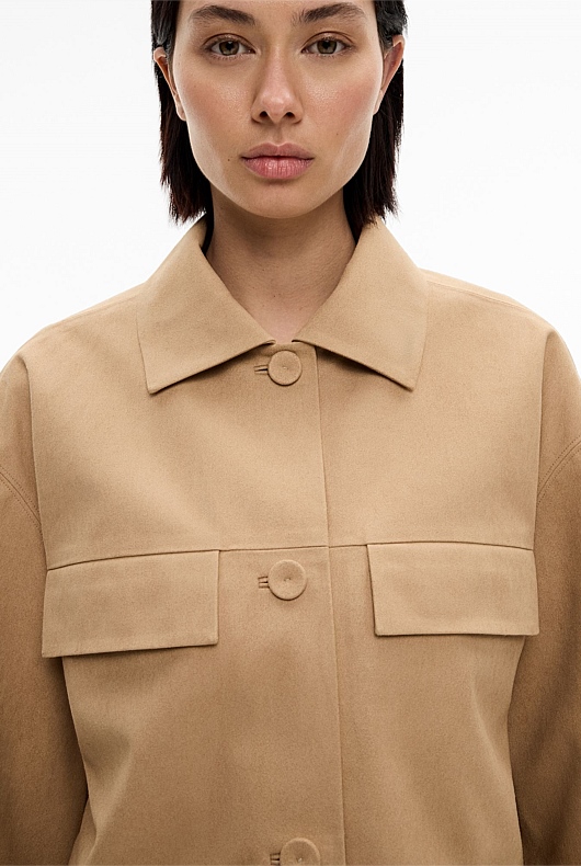 Oak Crop Button Jacket - Women's Jackets | Witchery