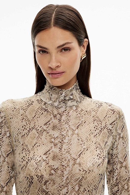 Snake Print Snake Print Top - Women's Long Sleeve Tops | Witchery