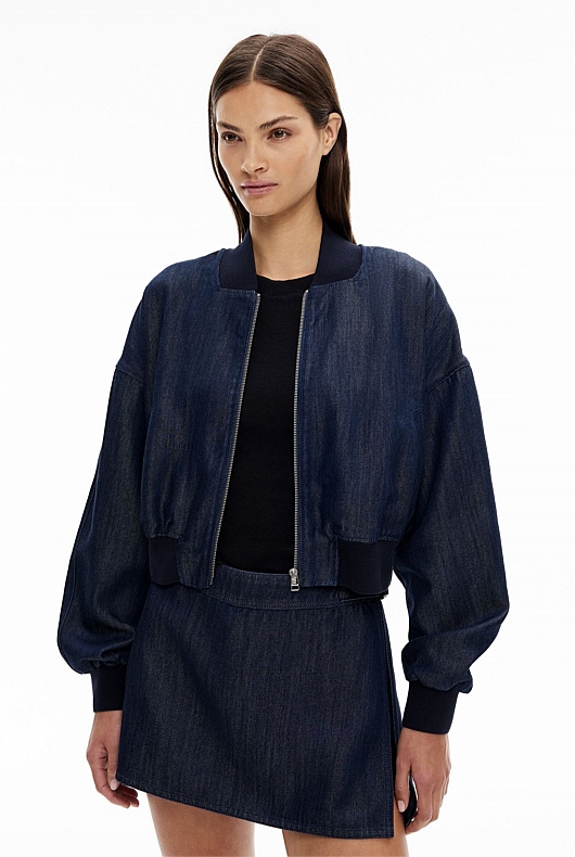 Raw Denim Denim Bomber - Women's Jackets | Witchery